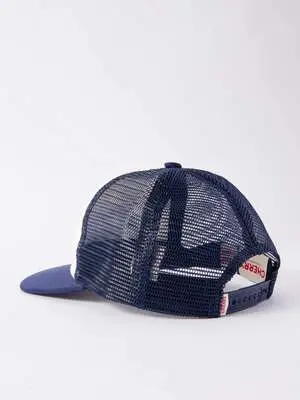 CHERRY LOS ANGELES Printed Canvas And Mesh Baseball Cap - Navy