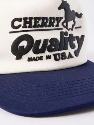 CHERRY LOS ANGELES Printed Canvas And Mesh Baseball Cap - Navy