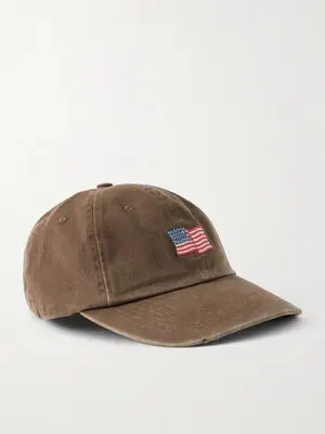 CHERRY LOS ANGELES Usa Logo-embroidered Cap - Brown