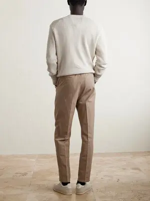 Brunello Cucinelli Ribbed Cotton Sweater - Neutrals
