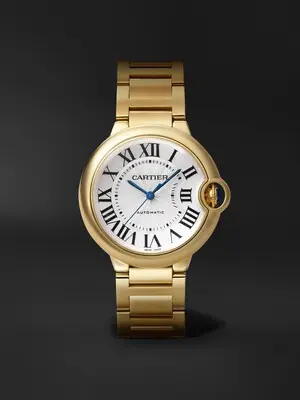 CARTIER Ballon Bleu De Automatic 36mm 18-karat Gold Watch - White