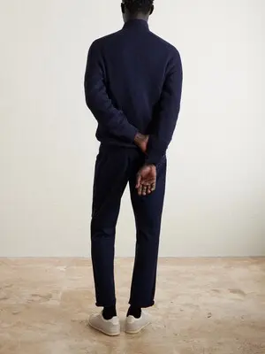 Brunello Cucinelli Ribbed Cotton Zip-up Sweater