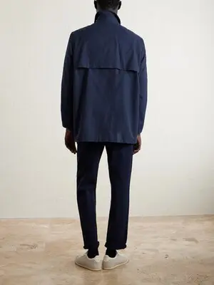 Brunello Cucinelli Corduroy-trimmed Cotton-blend Field Jacket - Blue