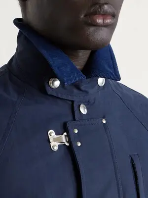 Brunello Cucinelli Corduroy-trimmed Cotton-blend Field Jacket - Blue