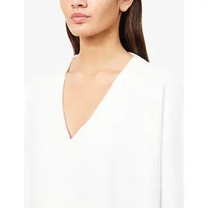 Eberjey Oversized-fit V-neck Bouclé Jumper - Ivory