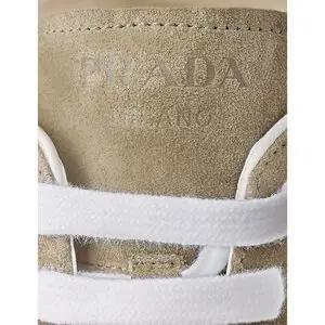 Prada Logo-print Leather And Suede Trainers