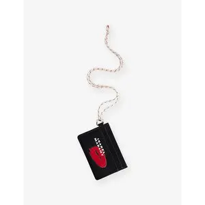 Isabel Marant Printed Leather Card Holder - Black