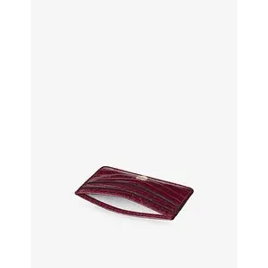 ASPINAL OF LONDON Slim Leather Card Holder - Merlot