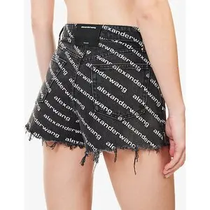 Alexander Wang Logo-print Denim Shorts