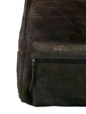 ORTIGNI Freedom Crocodile-effect Backpack - Brown