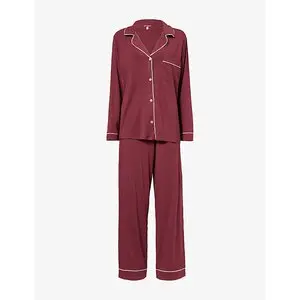 Eberjey Gisele Stretch-modal Pyjamas&nbsp - Bordeaux/ivory