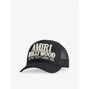 Amiri Hollywood Cotton Trucker Hat - Black