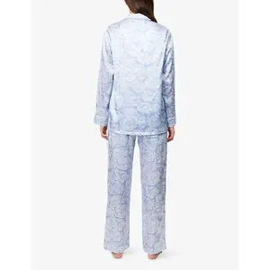 Derek Rose Rose-print Silk Pyjamas