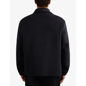 REISS Wool-blend Funnel-neck Jacket