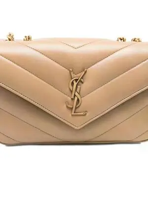 Saint Laurent Small Loulou Chevron Chain Shoulder Bag