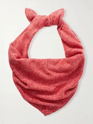 THE ELDER STATESMAN Cashmere Scarf - Red
