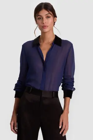 Alice + Olivia Willa Combo Blouse