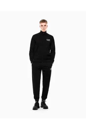 Emporio Armani Visibility Pure Cotton Zip-up Tracksuit - Black