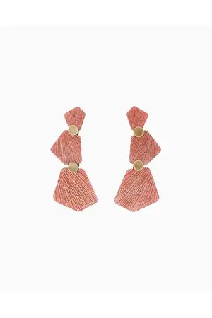 Giorgio Armani Resin And Metal Drop Earrings - Orange