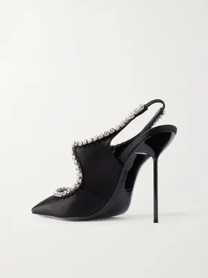 Paris Texas Lidia Crystal-embellished Mary Jane Pumps - Black