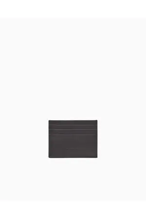 Giorgio Armani Nappa Leather Card Holder - Brown