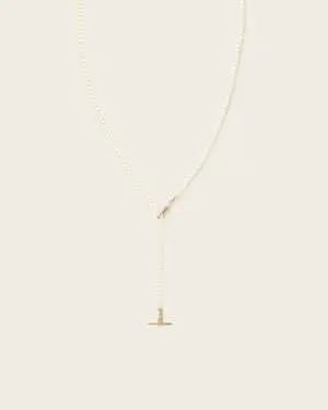 ALLSAINTS Ellie Y-necklace - Warm Brass