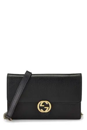 Gucci Interlocking Wallet On Chain - Black