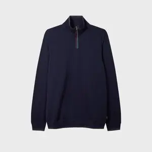 Paul Smith Cotton-blend 'sports Stripe' Quarter Zip Sweatshirt