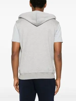 Brunello Cucinelli Sleeveless Zip-up Hoodie - Grey