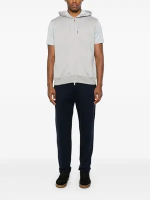 Brunello Cucinelli Sleeveless Zip-up Hoodie - Grey