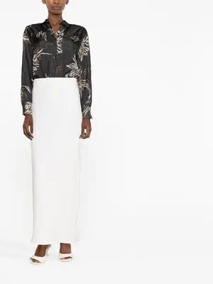 Brunello Cucinelli Line Blend Long Skirt