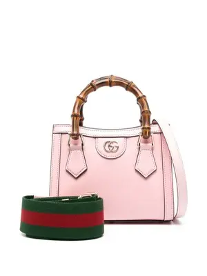 Gucci Diana Small Leather Tote Bag - Pink