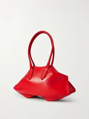 Alexander McQueen Manta Leather Shoulder Bag - Red