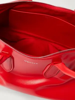Alexander McQueen Manta Leather Shoulder Bag - Red