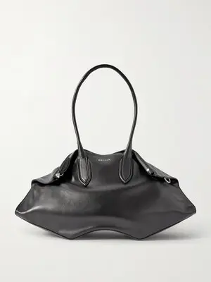 Alexander McQueen Manta Leather Shoulder Bag - Black