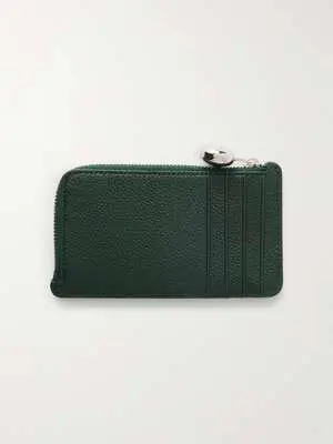 Loewe Textured-leather Cardholder - Dark Green