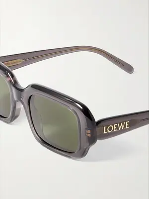 Loewe Oversized Rectangle-frame Sunglasses - Green