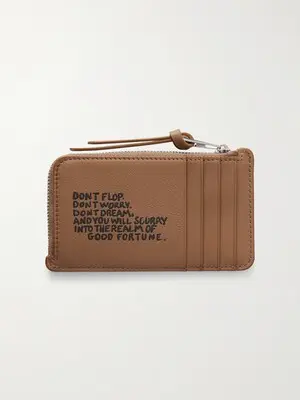 Loewe Louis Wain Cats Printed Leather Cardholder - Neutrals