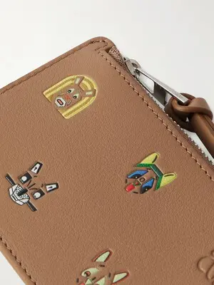 Loewe Louis Wain Cats Printed Leather Cardholder - Neutrals