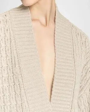 Malo Anna Cashmere Cable-knit Cardigan