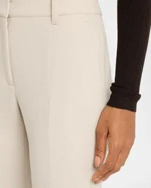 Gabriela Hearst Rhein Wool Crepe Flare Pants - Stoneware