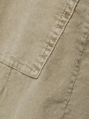 JAMES PERSE Cotton-blend Corduroy Barrel-leg Pants - Neutrals