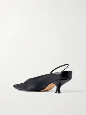 Calvin Klein Anna Convertible Leather Mules - Black