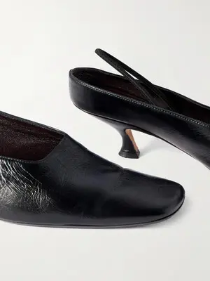 Calvin Klein Anna Convertible Leather Mules - Black