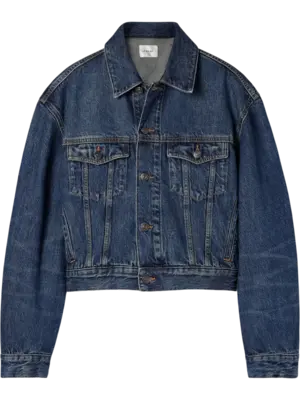 FRAME The Curve Denim Jacket - Blue