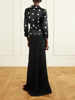 Bernadette Elle Polka Dot Duchesse-satin Jacket