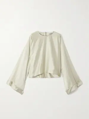 Altuzarra Jonty Satin Blouse - Neutrals