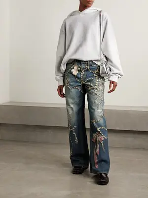 Acne Studios Trompe L'oeil Printed Jeans - Blue