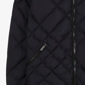 Burberry Check-stitch Puffer Jacket - Navy