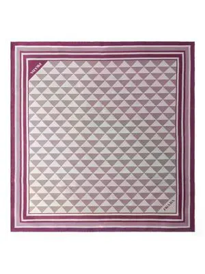 Prada Symbole-pattern Silk Scarf - Purple